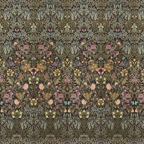 Květovaná tapeta IKEBANA GRANDE Designers Guild Odstín Tapety: Green PDG1162/01