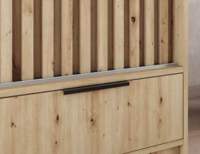 Šatní skříň Voodi se zrcadlem 180 cm dub Artisan