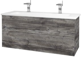 Dřevojas Koupelnová skříň VARIANTE SZZ2 120 (umyvadlo Euphoria) Varianta: N01 Bílá lesk / D15 Nebraska