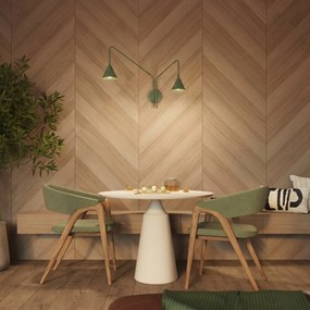 Sollux Lighting Nástěnné svítidlo NOX 2 olivově zelené s vypínačem