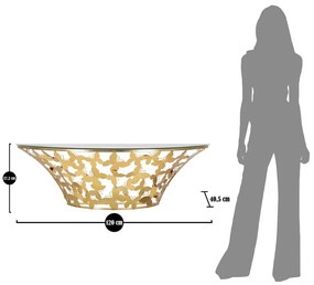 Designová konzole Jahmisey 120 cm zlatá
