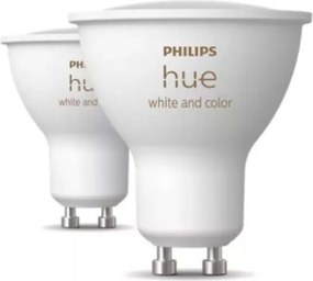 Philips Hue White and Color Ambiance - Chytrá LED žárovka GU10, 400 lm, 2 ks 929003666502
