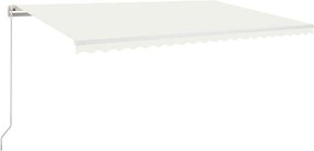 Ručně zatahovací markýza 500 x 300 cm krémová 3068937