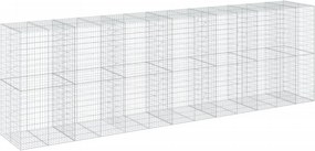 Gabionový koš s víkem 650 x 100 x 200 cm pozinkované železo 3295236