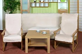 Bellatex Souprava Korall micro 3+1+1 Béžová 150x200 cm, 2ks 65x150 cm