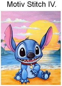 Diamantové malování - Filmové a pohádkové postavy II. (kulaté diamanty) Motiv: Stitch IV., Rozměr: 30x40 cm