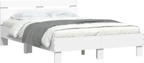 Rám postele s čelem bílý 120 x 190 cm kompozitní dřevo 3207448