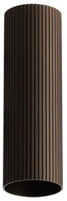 Minimalistická bodová svítidlo Lucas Ribbed Tube 50 kávová