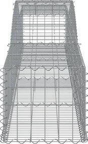 Klenutý gabionový koš 400 x 50 x 40/60 cm pozinkované železo 153532