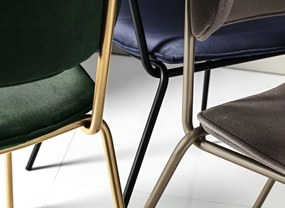 Max Home Designová židle Kristy vzorník tkaniny: crystal 22, nohy: kovové perlové béžové RAL 1035