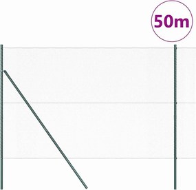 Hexagonální kotvení plotu 50 x 1,6 m Ocel potažená PVC Šedá 3352865