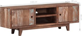 vidaXL TV stolek z masivního akáciového dřeva vintage 118 x 30 x 40 cm [244960]