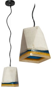 Toolight - Závěsná lampa Loft APP493-1CP, béžová-modrá, OSW-01553
