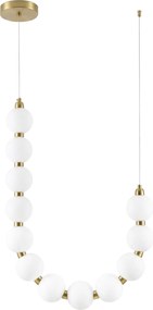 Toolight Rea, Závěsné stropní LED svítidlo LHJ119-CP kartáčované zlato, OSW-03257