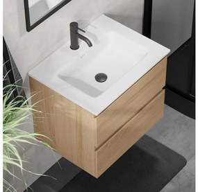 BATH DELUXE Koupelnová skříňka s umyvadlem CONOR 61 cm dub/bílá BT0096+BT0127