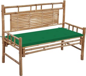 Zahradní lavice s poduškou 120 cm bambus 3063881