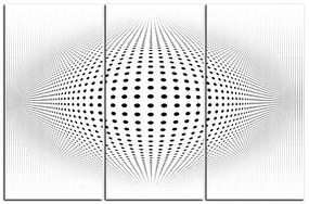 Obraz na plátně - Abstraktní geometrická sfera 1218B (90x60 cm  )