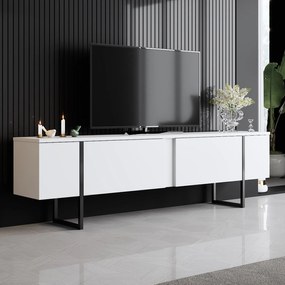 Hanah Home TV stolek Luxe - White, Black, Bílá, Černá