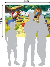 Dětská vliesová fototapeta na zed' Medvídek Pú a Přátelé, Disney | 155 x 110 cm | DFTDNM 5216