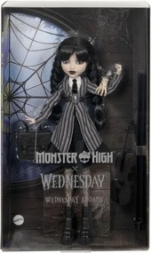 Mattel Monster High X Wednesday Addams ve školní uniformě HXJ04 Vícebarevná