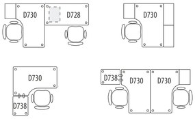 Psací stůl Maxi Domestav D728 Materiál: Smrk, Barevne provedení: Barevné lakování