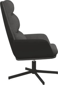 Relaxační křeslo tmavě šedé textil 341149
