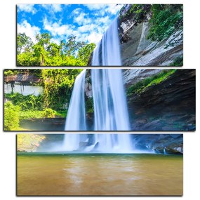 Obraz na plátně - Huai Luang vodopád - čtverec 3228D (105x105 cm)