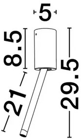 LED černé moderní stropní svítidlo Ornos 30