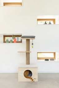 Designed by Lotte Dřevěné škrabadlo a odpočívadlo pro kočky Kamina