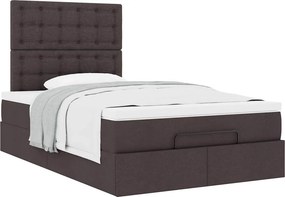 Osmanský rám postele s matrací tmavě šedá 120x200cm textil 3313316