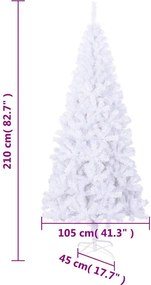Umělý vánoční stromek s ocelovým stojanem 210 cm 910 větviček 242421