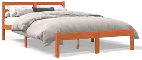 Rám postele voskově hnědý 150 x 200 cm masivní borovice