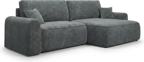 Rozkládací oboustranná sedací souprava do L NORDEN TILIA 250x140 cm, šedomodrá