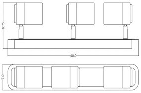 Lucide 26957/15/12 - LED Bodové svítidlo LENNERT 3xGU10/5W/230V matný chrom