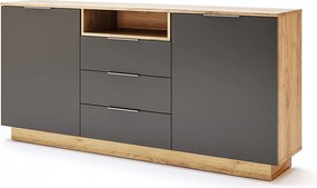 Komoda 2dv 3šu Lava / dub kraft Luna