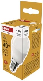 Emos lighting LED žárovka Basic Mini Globe / E14 / 5,5 W (40 W) / 470 lm / teplá bílá 1525741451