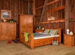 Stará Krása - Own Imports Praktická rustikalní postel 140 x 200   Š/H