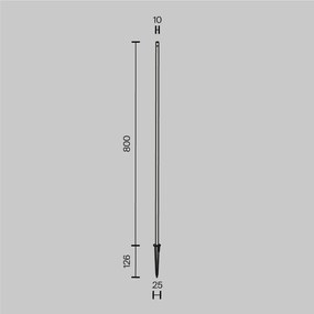 M O441FL-L1GF3K1 Venkovní svítidlo Spear 3000K 1W teplá bílá 50lm černý kov IP65  - MAYTONI