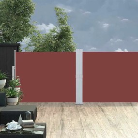 Zatahovací boční markýza / zástěna 140 x 1200 cm hnědá 313390