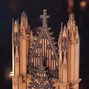 RoboTime 3D dřevěná skládačka Katedrála Twin Tower / 3D puzzle / LED o