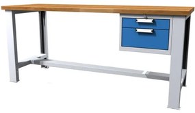 Pracovní stůl dílenský - šířky 2000mm ALCERA UNI se zásuvkami