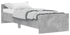 Rám postele betonově šedý 75 x 190 cm Small Single kompozit