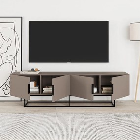 Šedo-béžový TV stolek 200x55 cm Titan – Marckeric