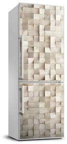Wallmuralia Nálepka na ledničku Dřevěné kostky 60x180 cm