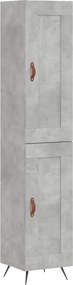 Skříň highboard betonově šedá 34,5x34x180 cm kompozitní dřevo 3200429