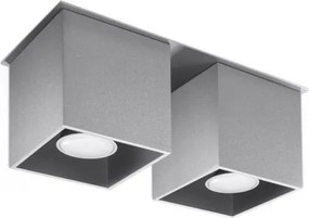 Stropní svítidlo SOLLUX Quad 2 GU10 2x40W bez zdroje SL.0064 šedá