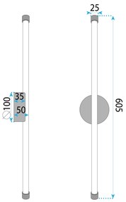 Toolight Moderní nástěnné LED osvětlení D43 LHJ069-W černé