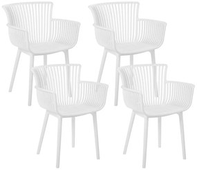 Sada 4 jídelních židlí bílé PESARO Beliani