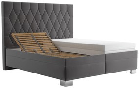 Manželská postel Sabrina 180x200 šedá, bez matrace