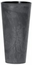 Nohelgarden Obal na květník TUBUS SLIM BETON 2v1 plastový matný d25x48cm
